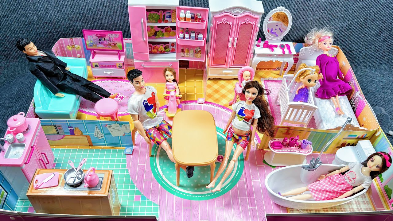 8 Minutes Satisfying with Unboxing Cute Princess Happiness Playset ASMR ...