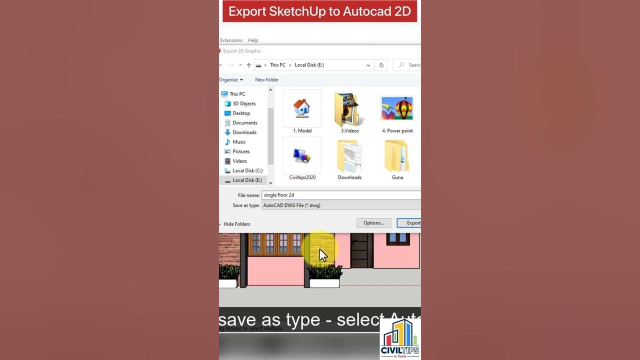 Tamil How To Export SketchUp To Autocad 2D YouTube tamil-how-to-export-sketchup-to-autocad-2d-youtube