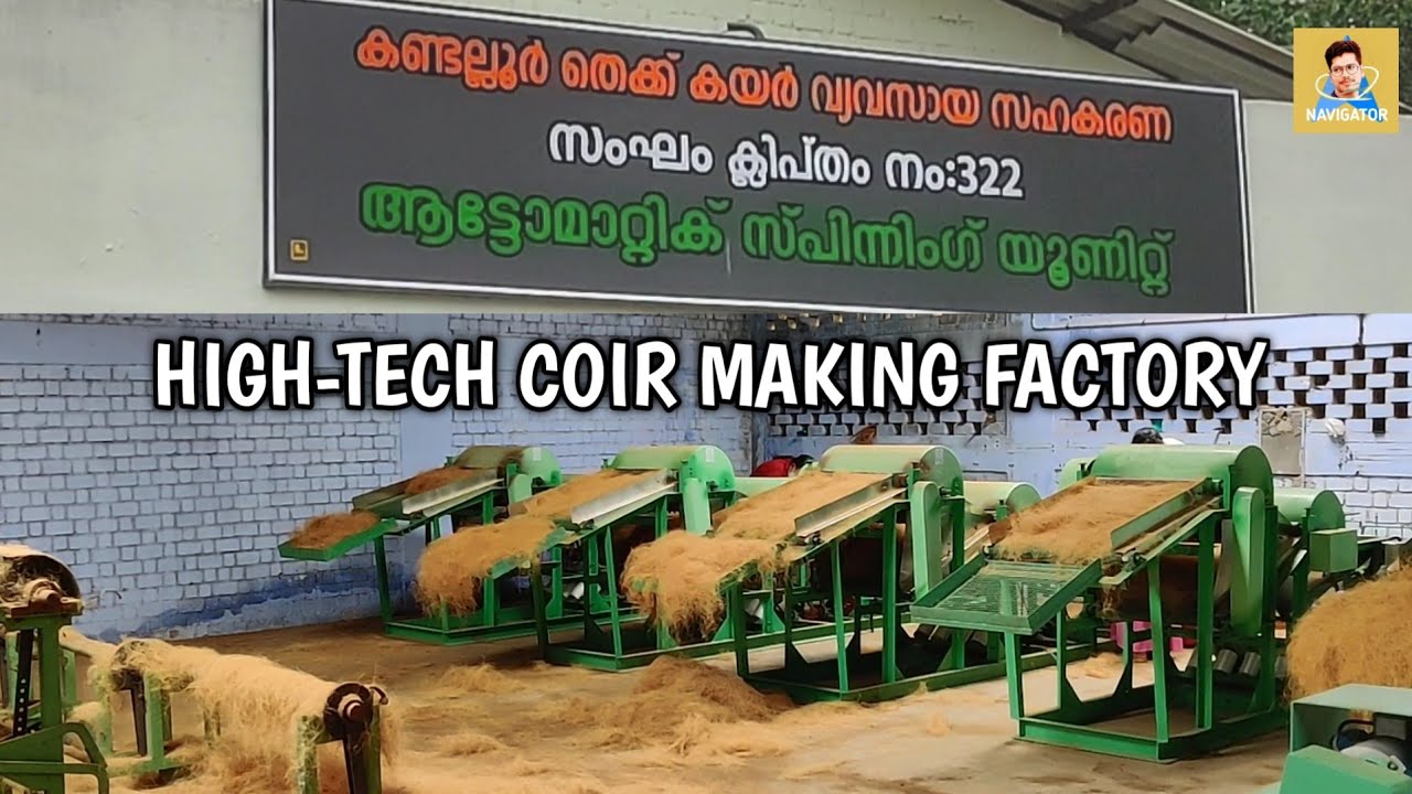 HIGH-Tech coir rope making process and machines in factory || coconut ...