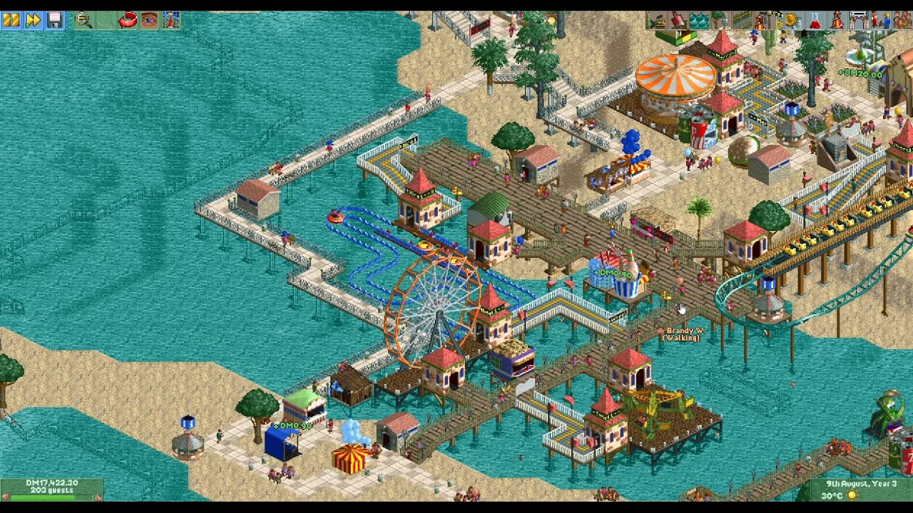 RCT2 custom map Funny Bunny Beach 02 - YouTube