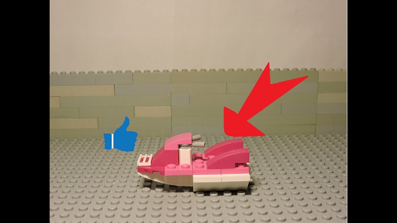 Pink LEGO jet-ski - YouTube