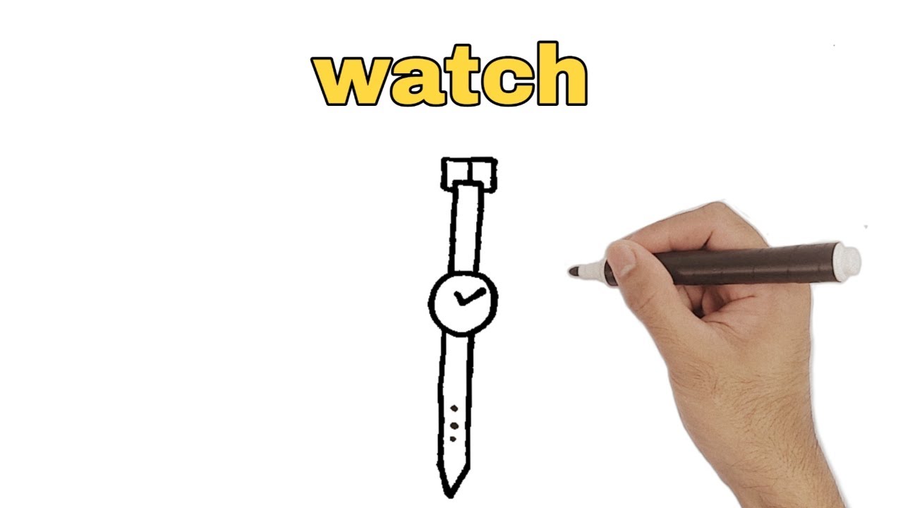 How to draw a simple watch || drawing watch easy tutorial - YouTube
