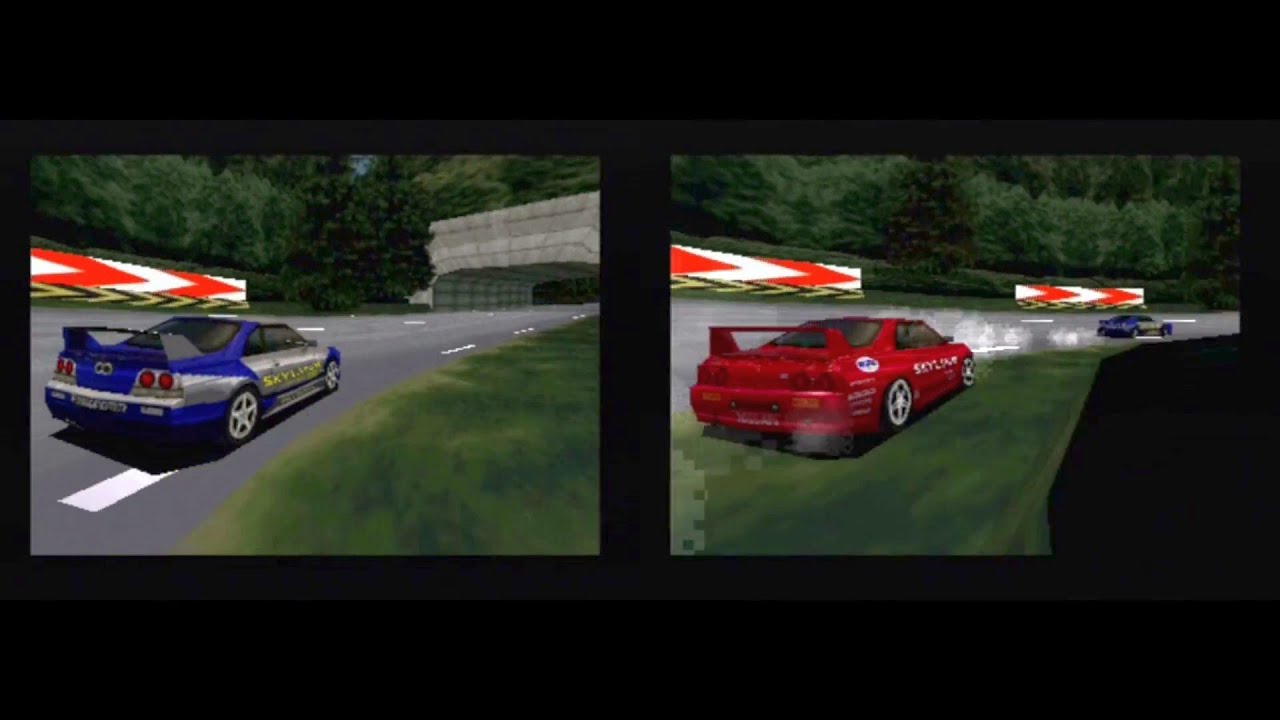 Gran Turismo 1 - R32 vs R33 Nissan Skyline fight - YouTube