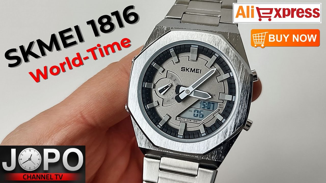 SKMEI 1816 Wold Time CasiOak Homage Watch Full Review Fashion Watch ...