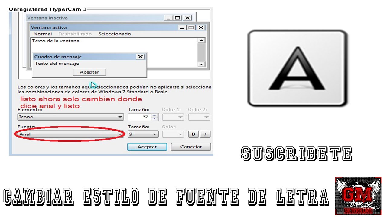 Cambiar la fuente de letra de la pc - YouTube