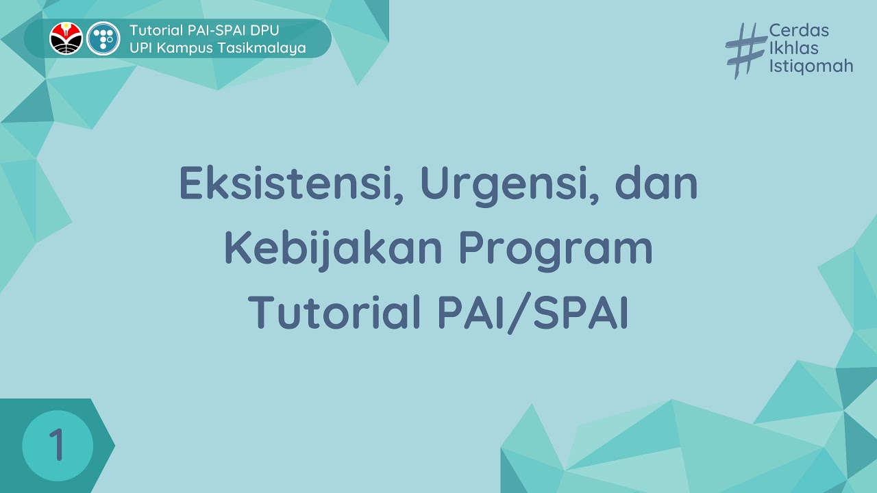 Eksistensi, Urgensi, dan Kebijakan Program Tutorial PAI/SPAI - YouTube