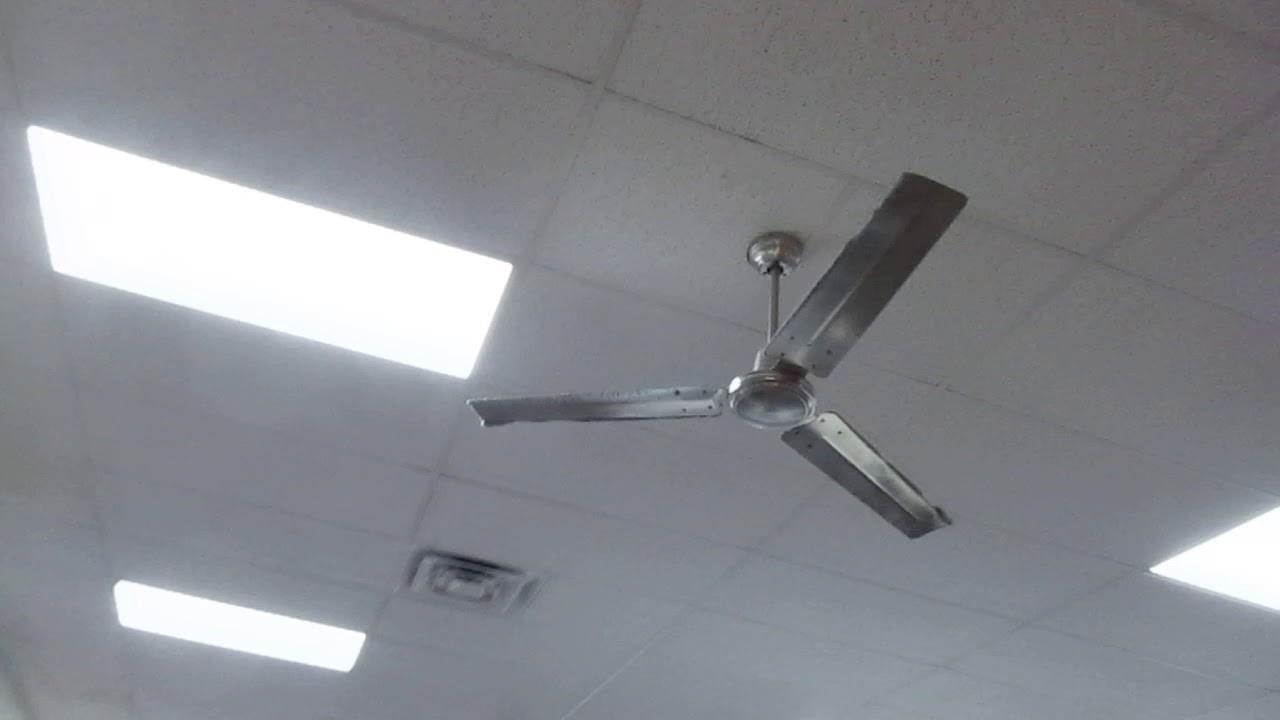 Encon/Westinghouse industrial ceiling fans in a laundromat - YouTube