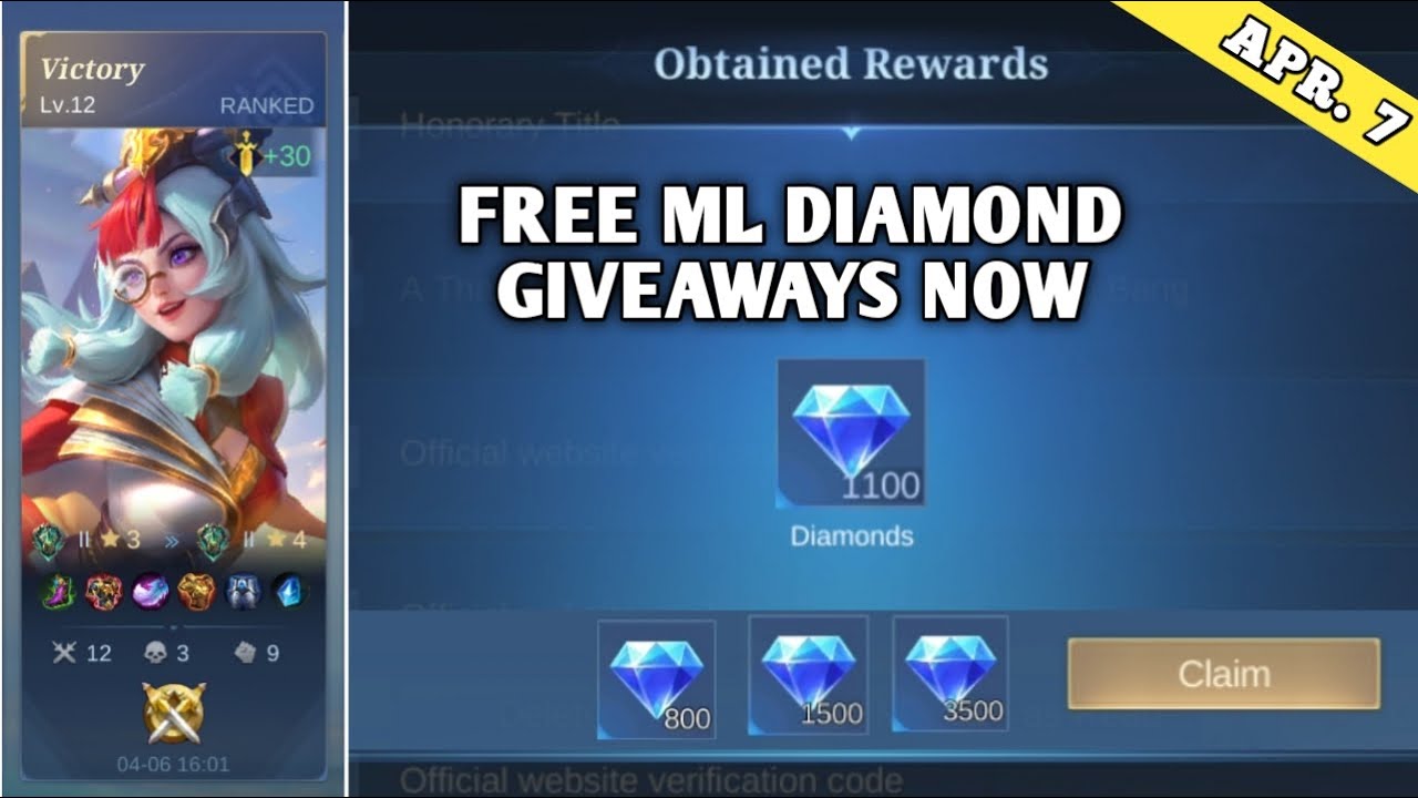 NEW 9 WORKING ML DIAMOND REDEMPTION CODE - Redeem Now - Edith Collector Skin Plays || Mobile ...