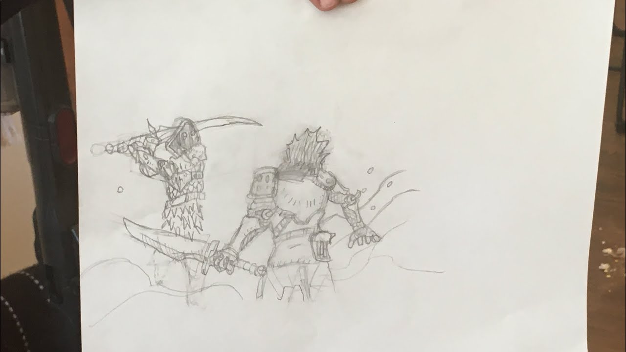 How to draw a fight scene. - YouTube