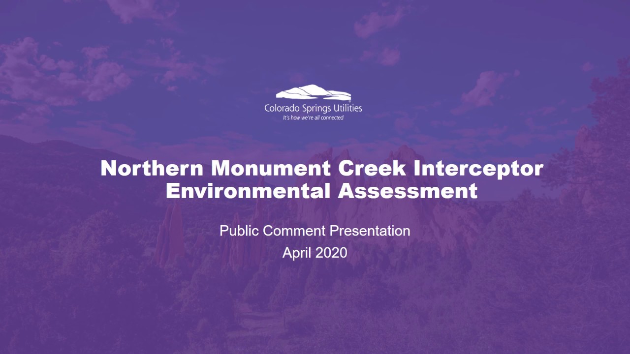 Northern Monument Creek Interceptor Project Public Presentation - YouTube