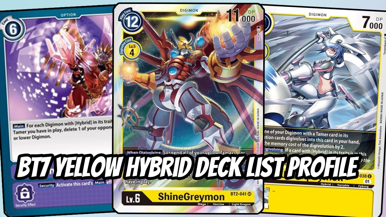 Yellow Hybrid Deck List Profile (Digimon TCG English BT7) - YouTube
