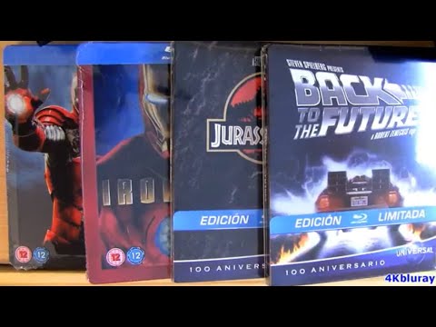 4 Blu Ray Steelbooks • Iron Man, Jurassic Park & Back To The Future DVD’s Review