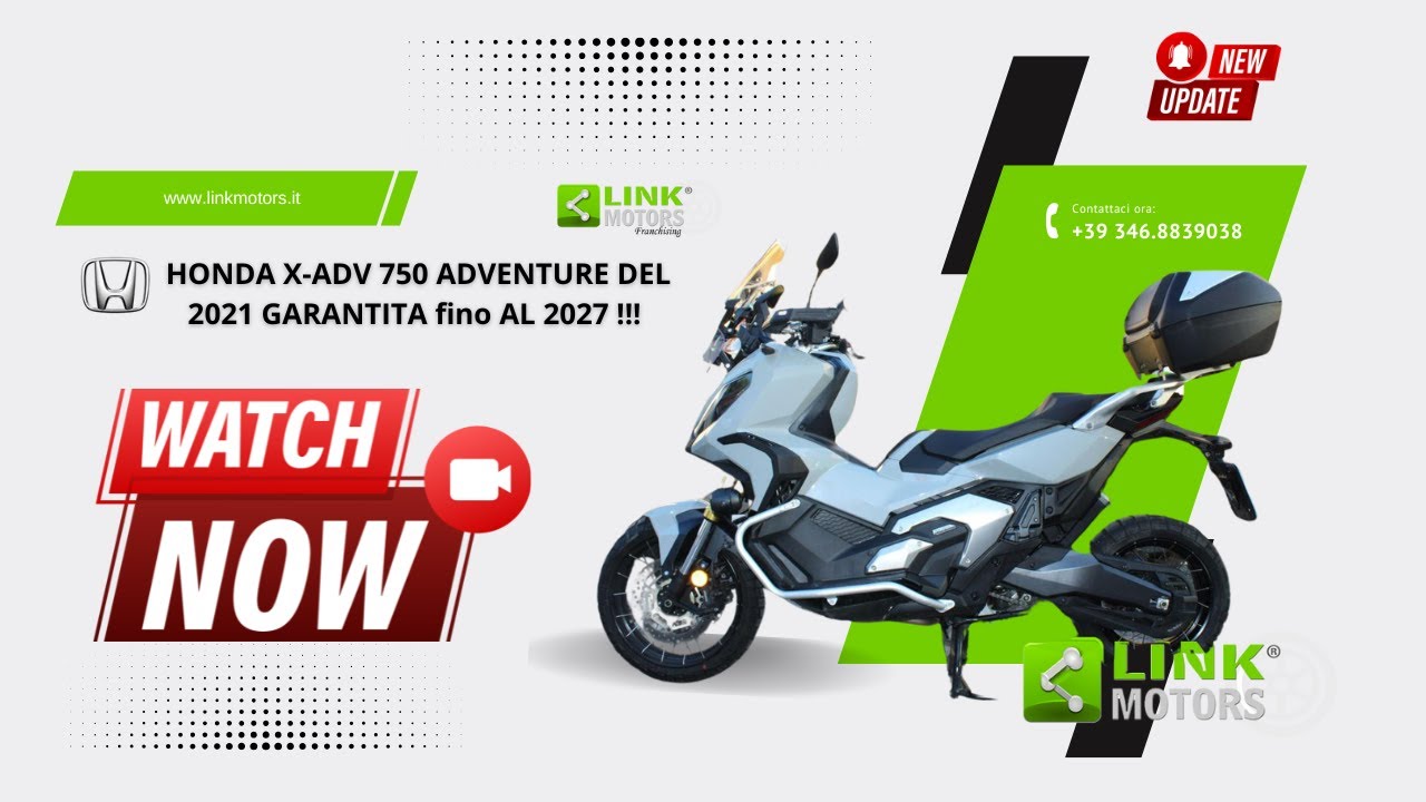 HONDA X-ADV 750 ADVENTURE DEL 2021 GARANTITA fino AL 2027 !!! - YouTube
