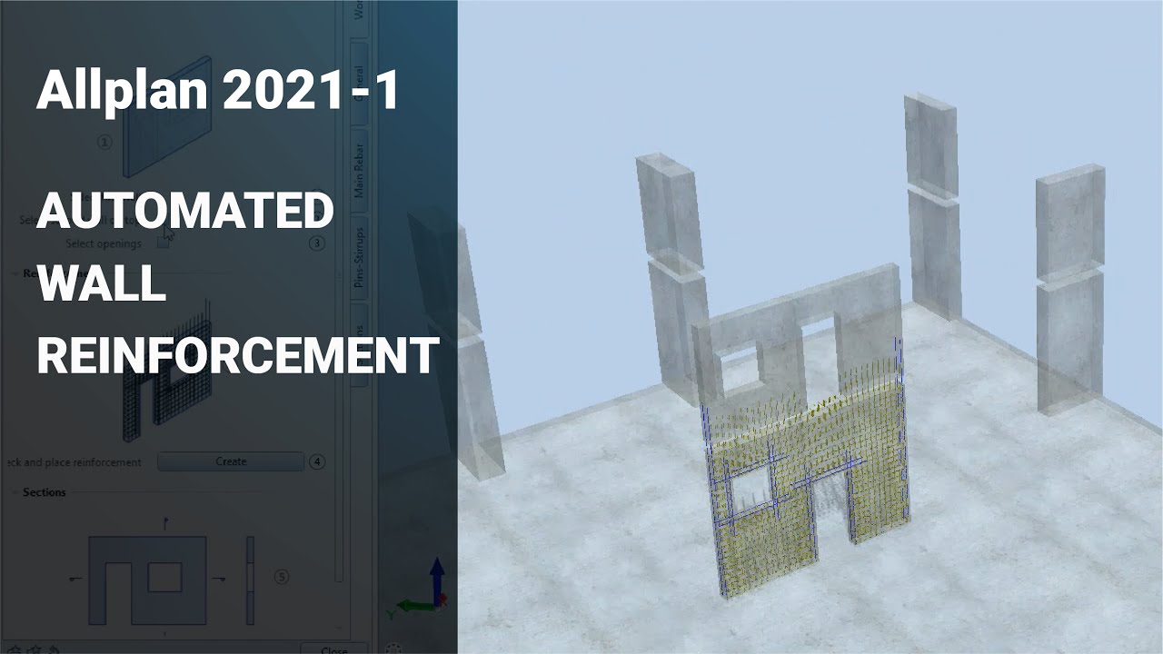 ALLPLAN 2021-1 | Automated Wall Reinforcement - YouTube