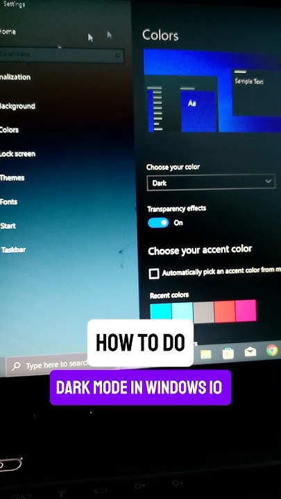HOW TO DO DARK MODE IN WINDOWS 10 #shortfeed #viralvideo #shorts - YouTube