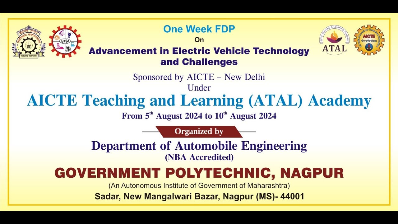 ATAL FDP G P Nagpur #inauguration 5th August 2024 - YouTube