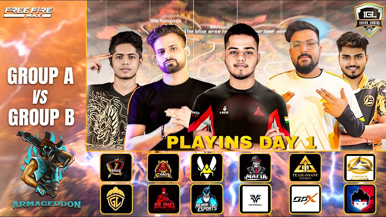 IGL Freefire Max Armageddon | Day 1 | Ft.The Mafias, Tsg Army, Godlike ...
