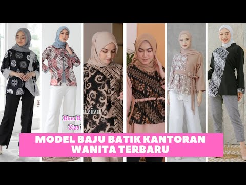 Model Baju Batik Wanita Kantoran Terbaru | Batik Atasan