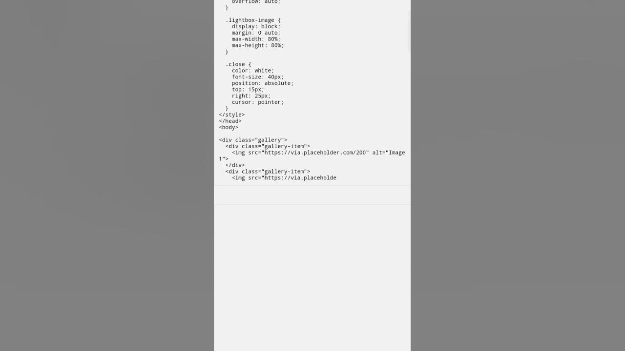 Make A Image Gallery Webdevelopment Webdesign Css Html Javascript Shorts Coding Webcode