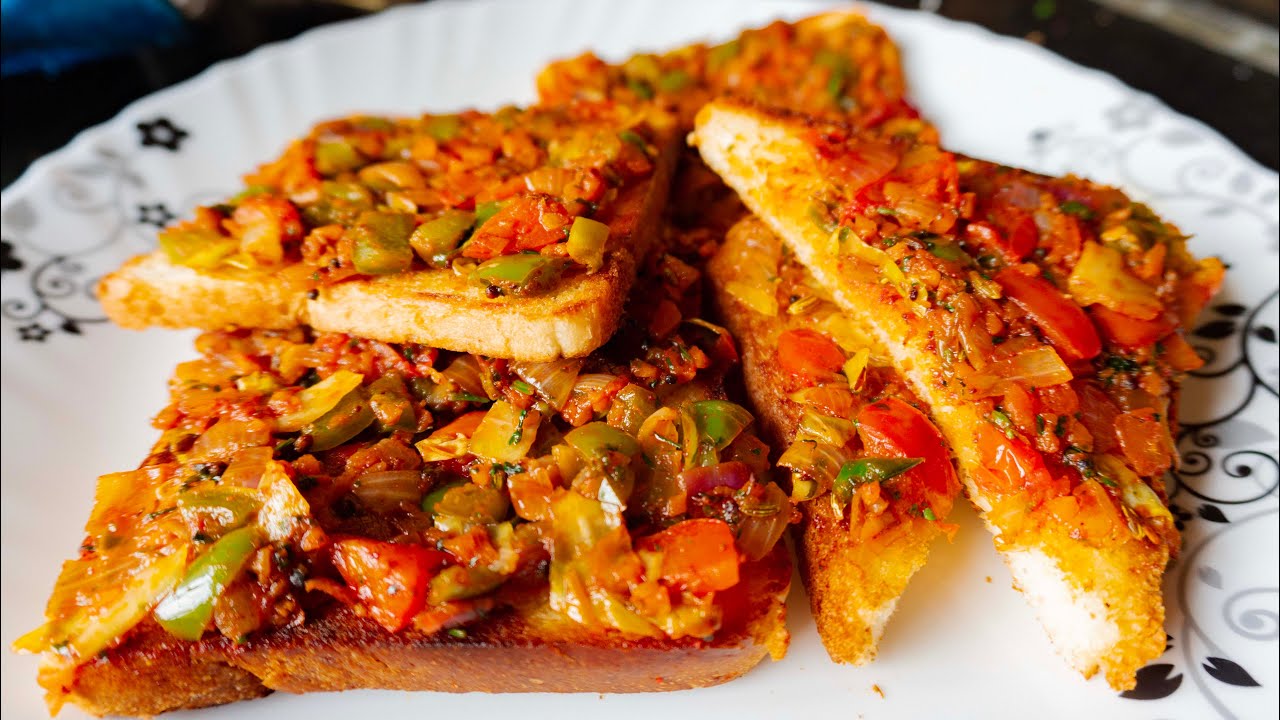 Vegetable masala toast | Iyengar bakery style bread masala toast ...