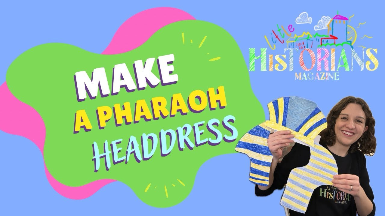 Make a Pharaoh Headdress craft for kids! - YouTube