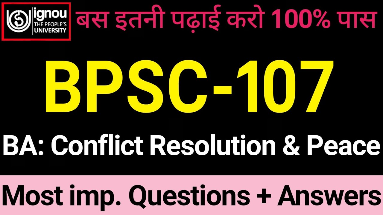 ignou Bpsc 107 important Questions | Bpsc 107 Pervious Year Question ...
