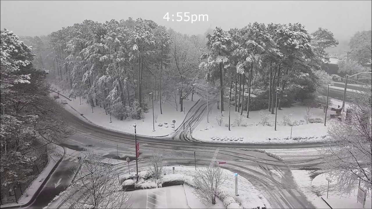 Raleigh, NC Winter Storm: January 17, 2018 - YouTube