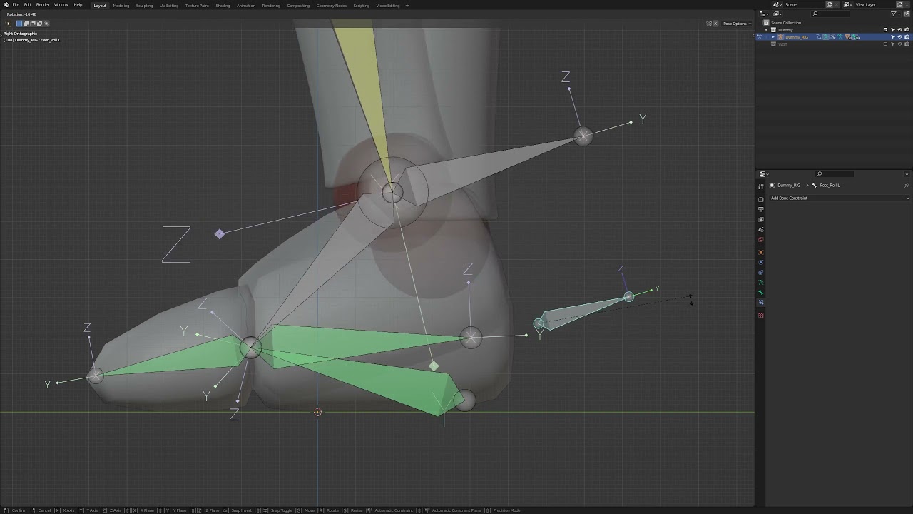 How to make a foot roll rig - Blender 3.0 - YouTube