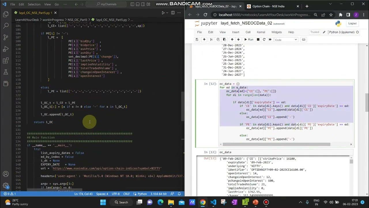 Web Scrapping Fetch Realtime Nse Option Chain Data Part03 Youtube