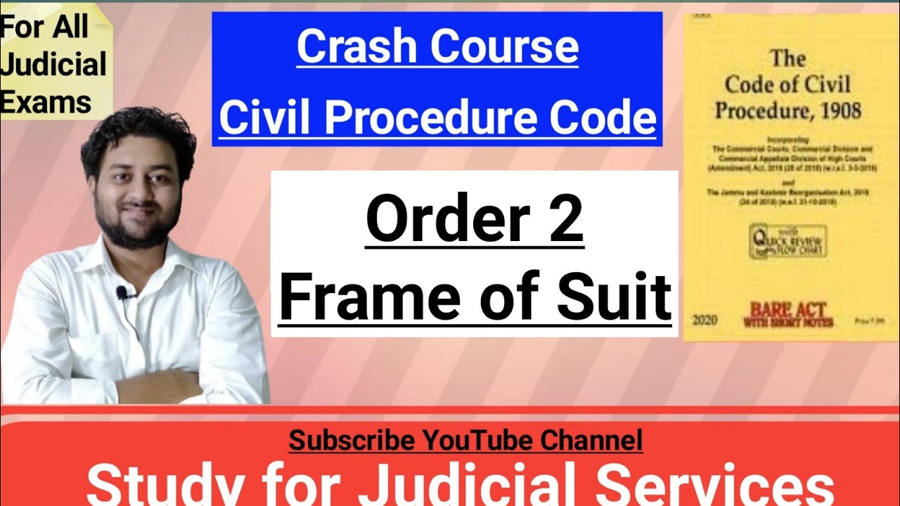 Order 2 Frame of Suit | Order 3 of CPC #civilprocedurecode #cpc - YouTube