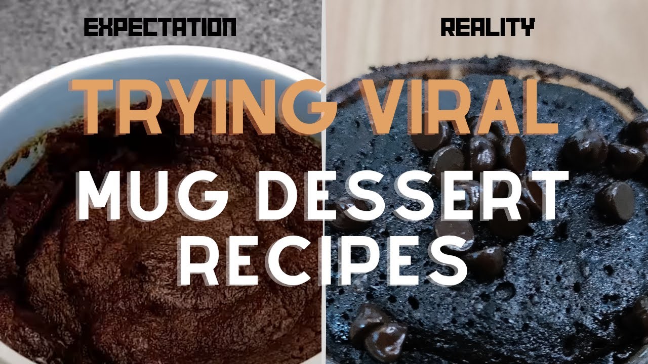 Trying out viral mug dessert recipes - YouTube
