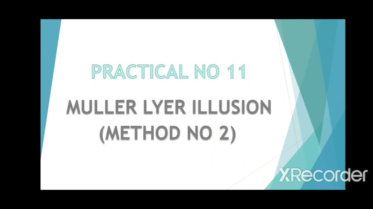 Muller Lyer Illusion Psychology Practical (Method No 2) in Urdu - YouTube