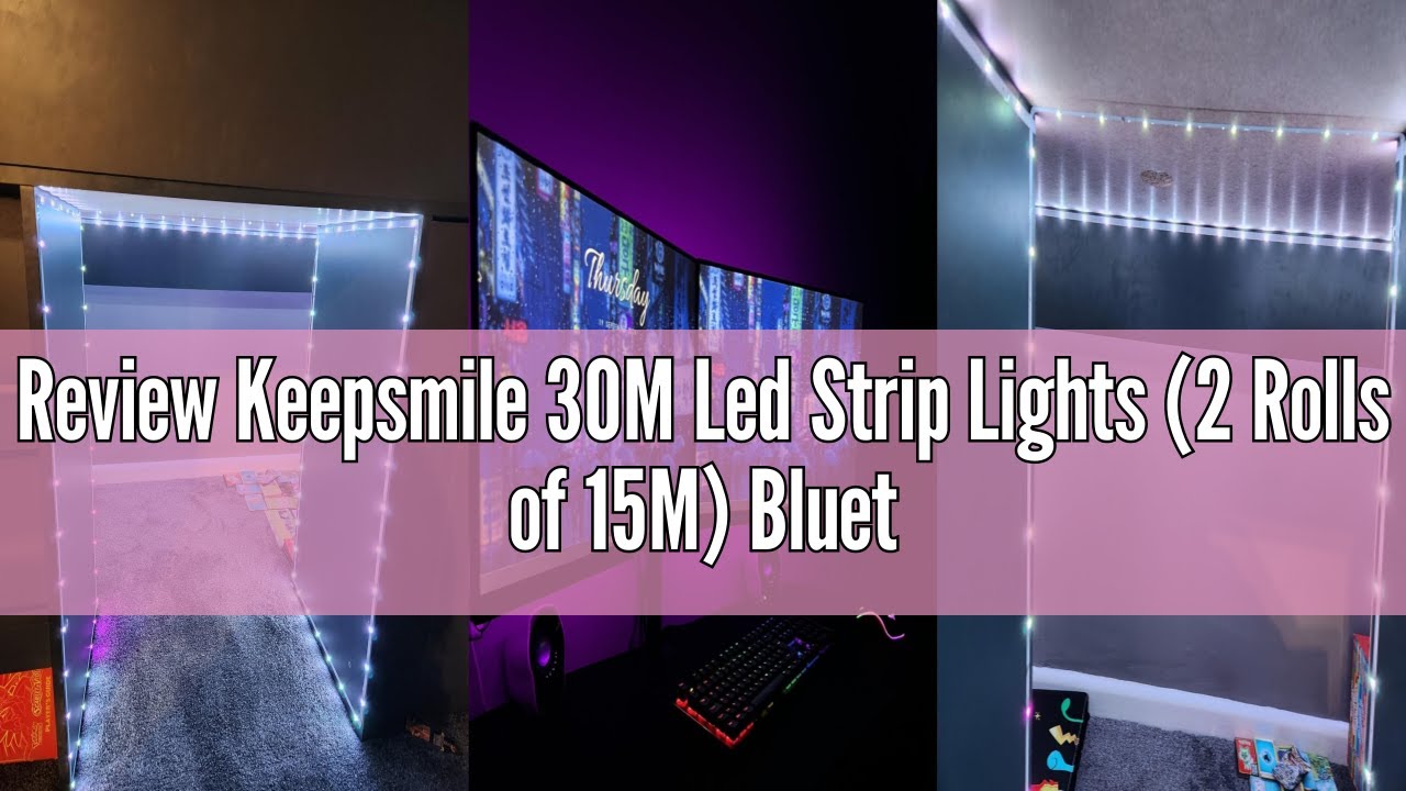 Review Keepsmile 30M Led Strip Lights (2 Rolls of 15M) Bluetooth Smart ...