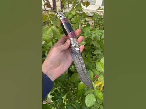 Нож из дамаской стали - YouTube