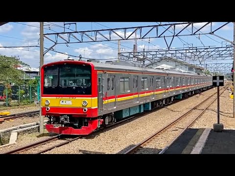 Kompilasi KRL Commuter Line di Stasiun Parung Panjang! JR 205 Musashino ...