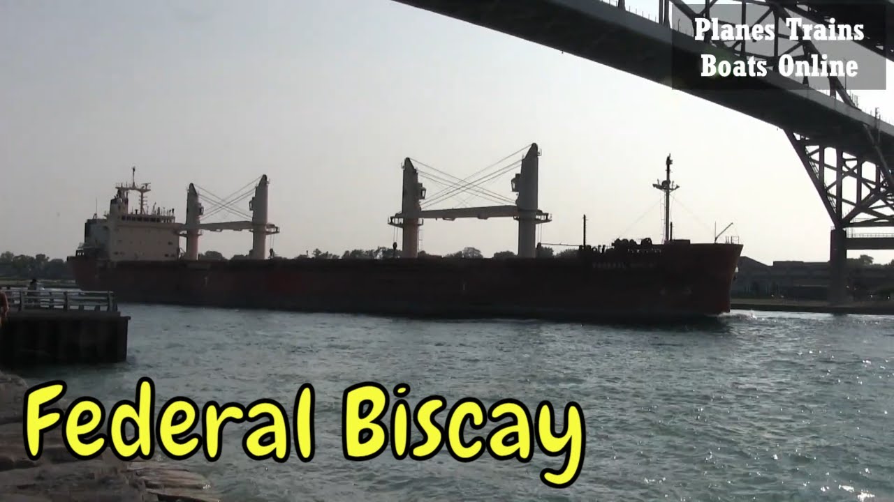 200m Federal Biscay Bulk Carrier Cargo Ship In Great Lakes - YouTube