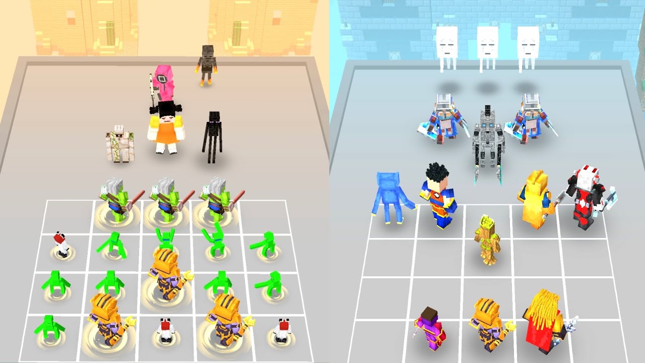 Merge Craft Monster Battle : Minecraft Monster Vs Squib Girl Monster ...