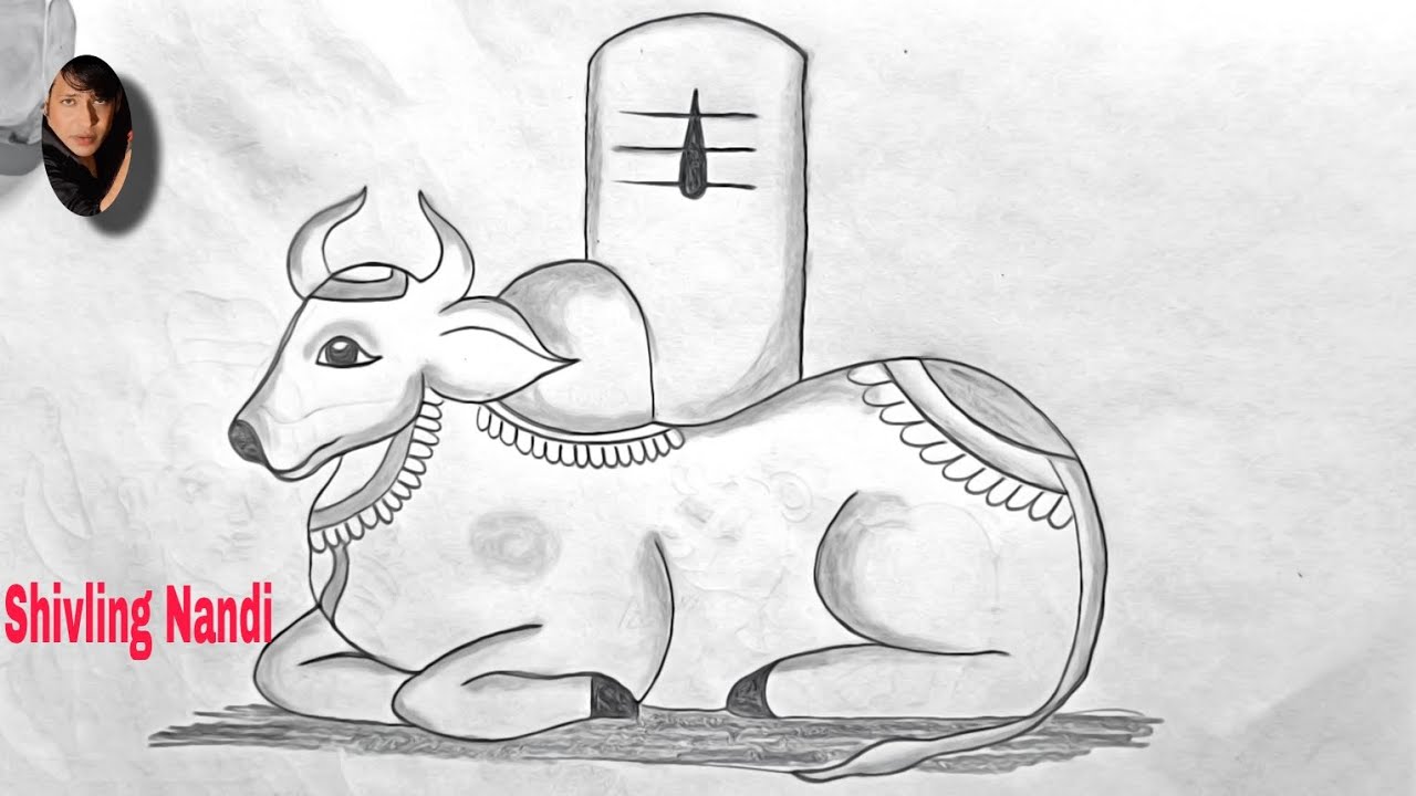 How to draw Shivling with Nandi | Shivling Pencil sketch drawing easy ...