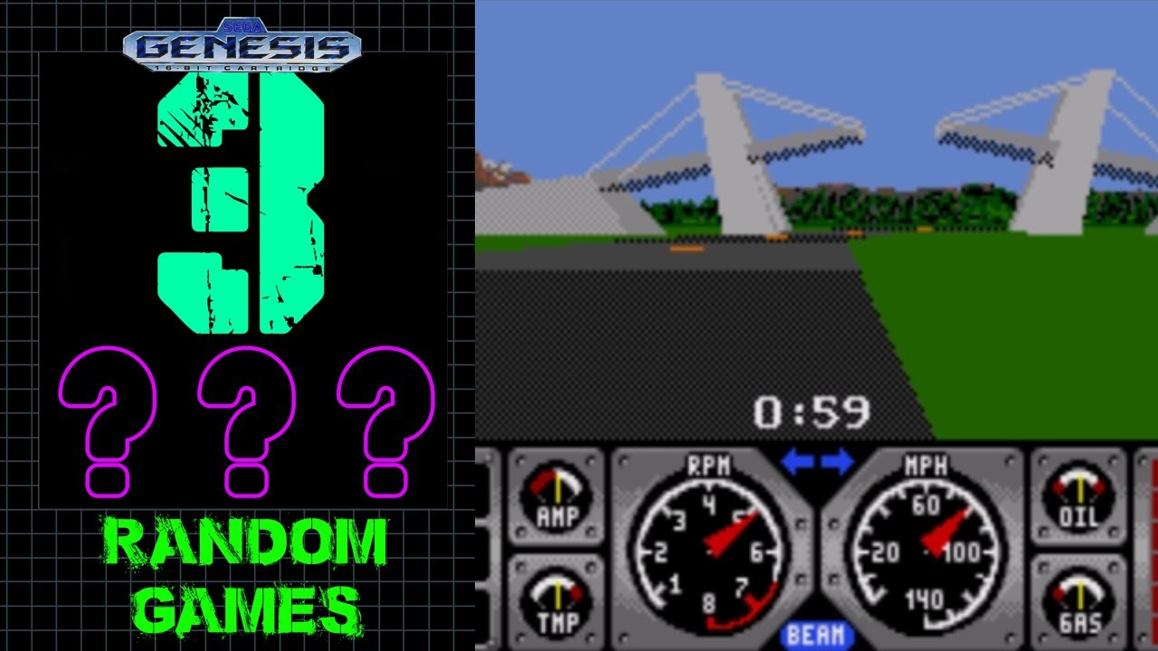 3 Random Racing Games | Sega Genesis - YouTube