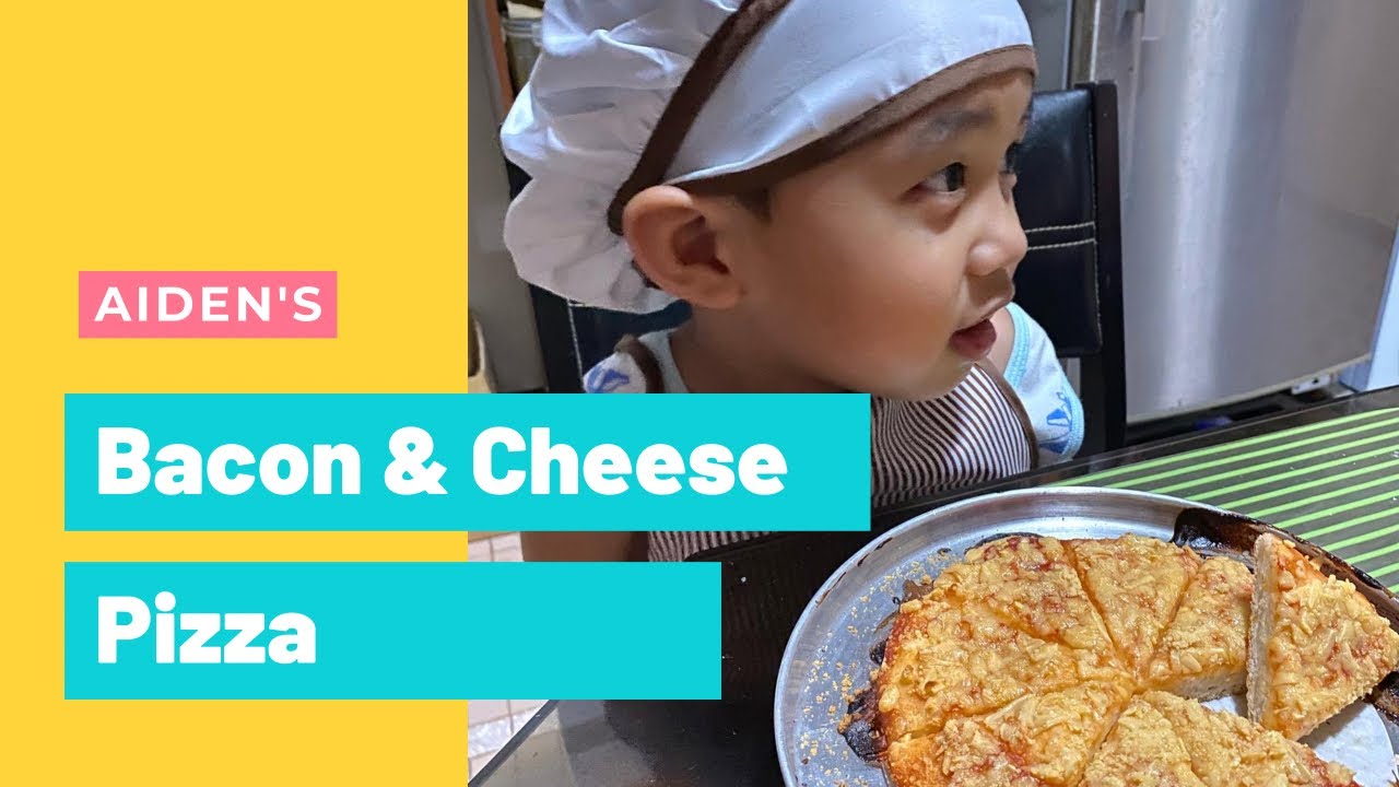 Aiden's Home-made Bacon and Cheese Pizza - YouTube