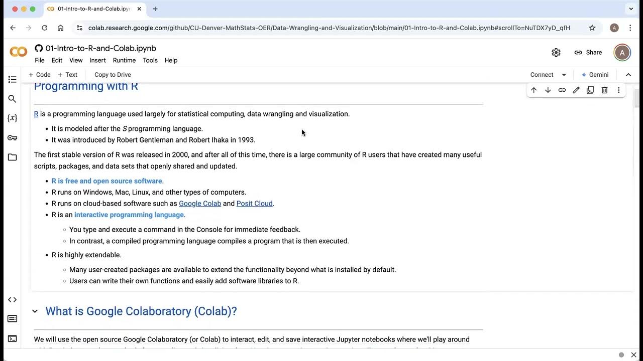 Getting Started with R and Colab - YouTube