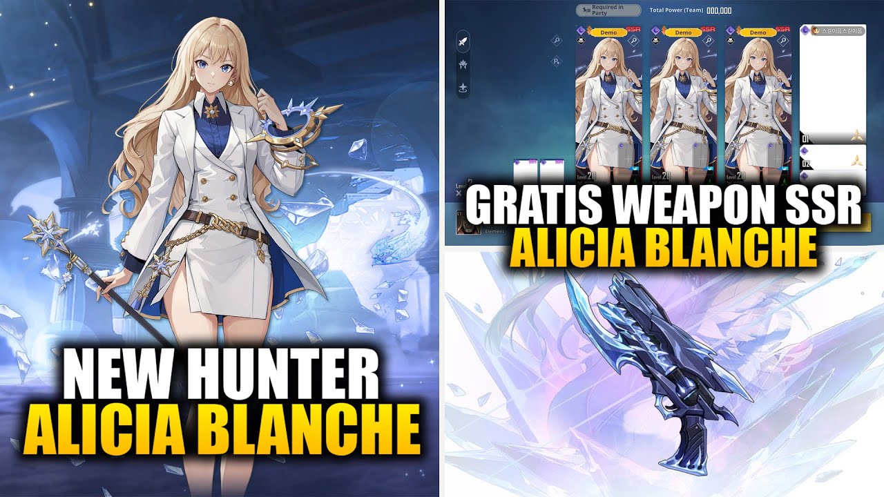 Hunter Terbaru ALICIA BLANCHE, Sung Jin Woo Weapon SKADI, Fitur GEMS ...