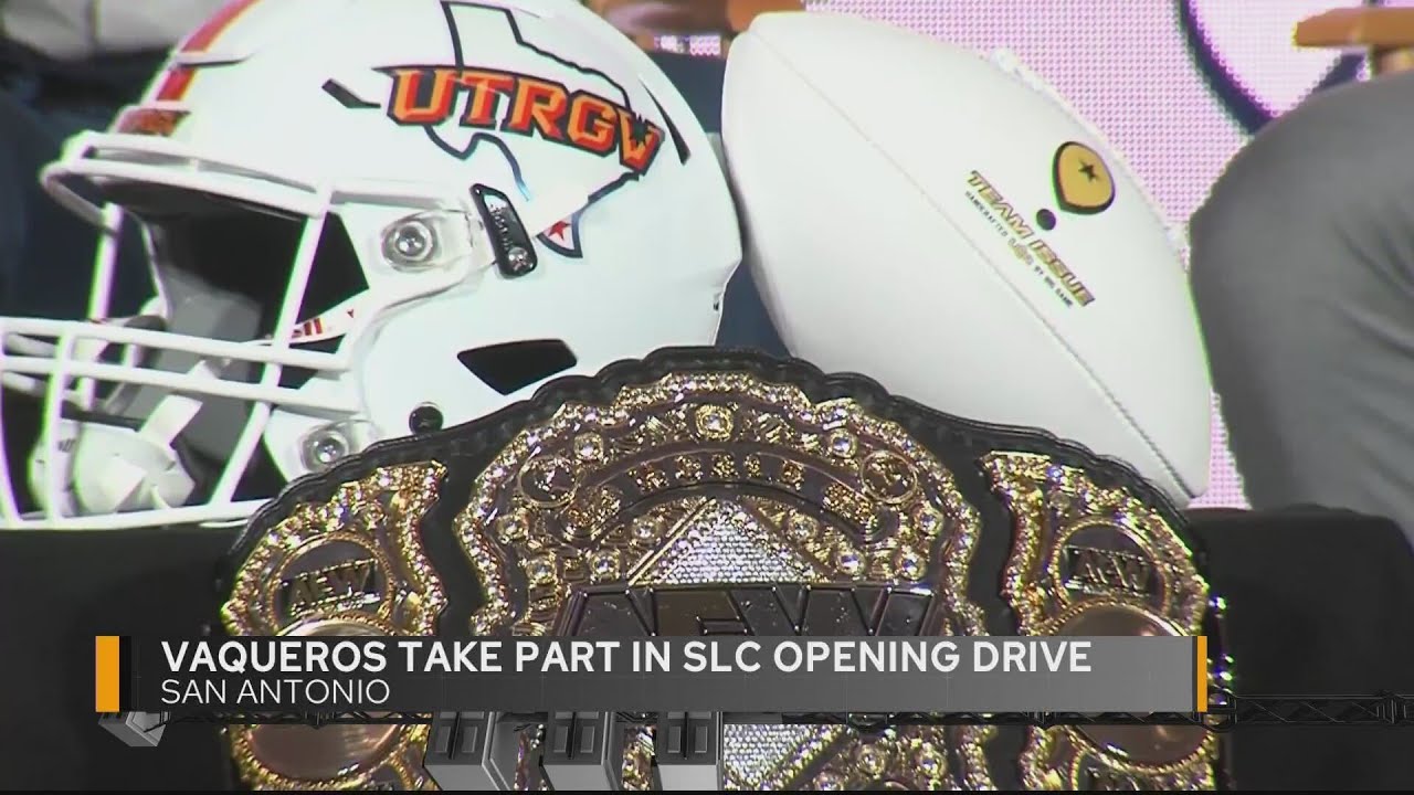 UTRGV football participate in 2024 SLC Opening Drive - YouTube
