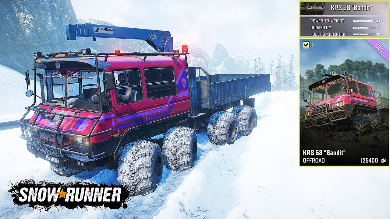 KRS 58 Bandit DLC Vehicle First Drive - SnowRunner - YouTube