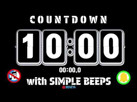 flip clock 10 minute countdown timer alarm🔔with simple beeps - YouTube