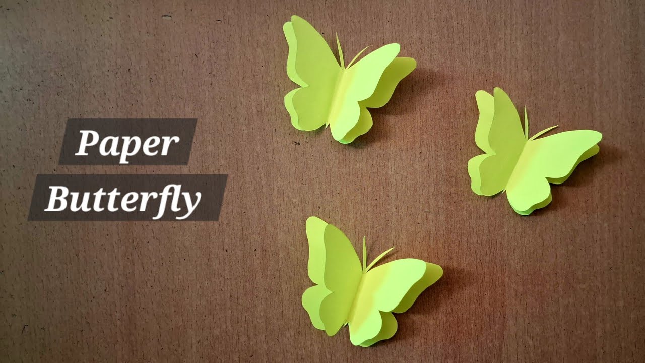 How to make paper butterfly Easy/ Easy paper craft idea/ Paper ...