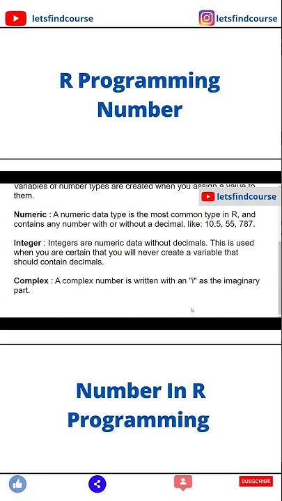 R Programming Numbers | Numbers In R Programming #rprogramming - YouTube