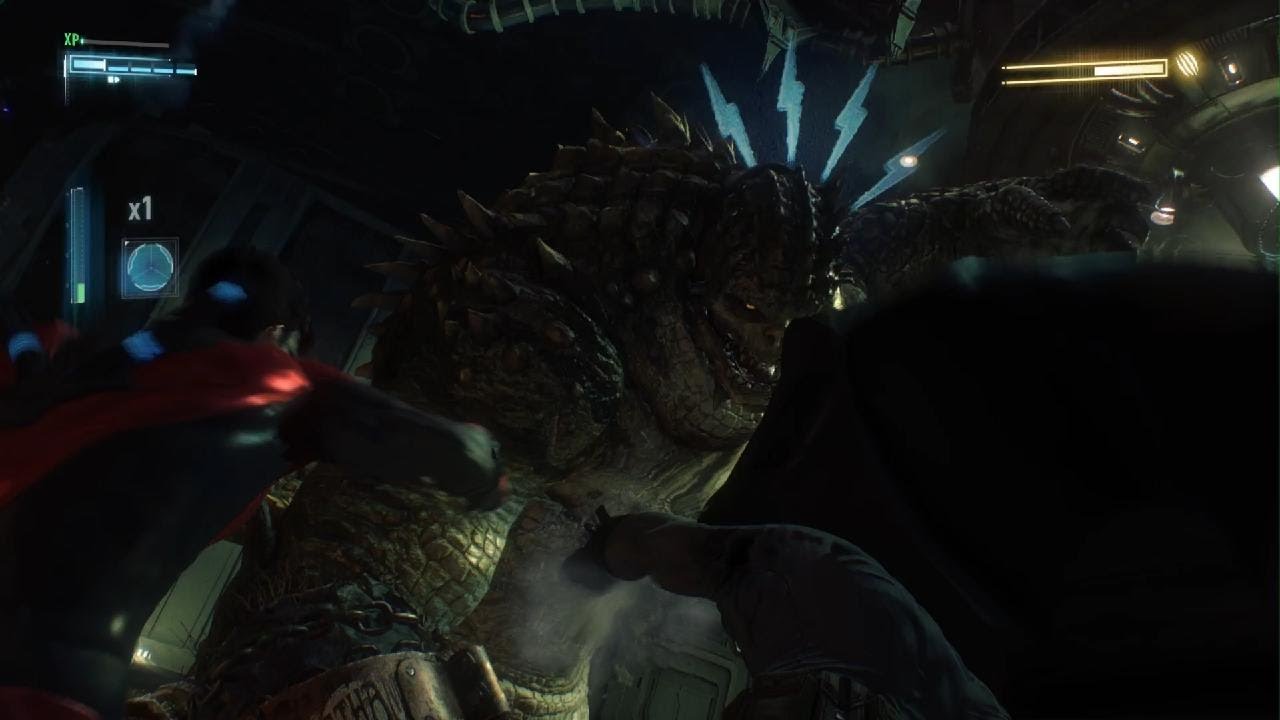 BATMAN: ARKHAM KNIGHT Batman and Nightwing vs killer croc - YouTube