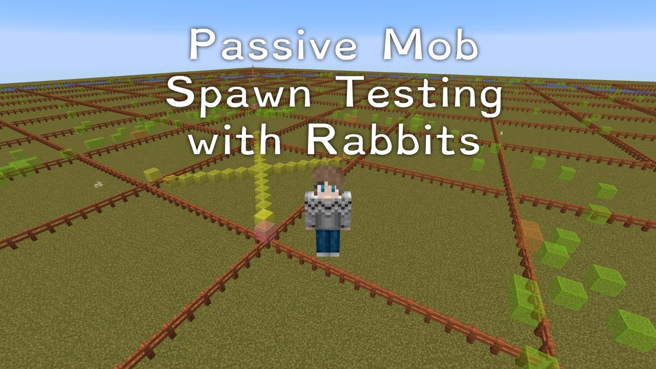Passive Mob Spawn Testing With Rabbits Minecraft Java 1 15 1 Youtube
