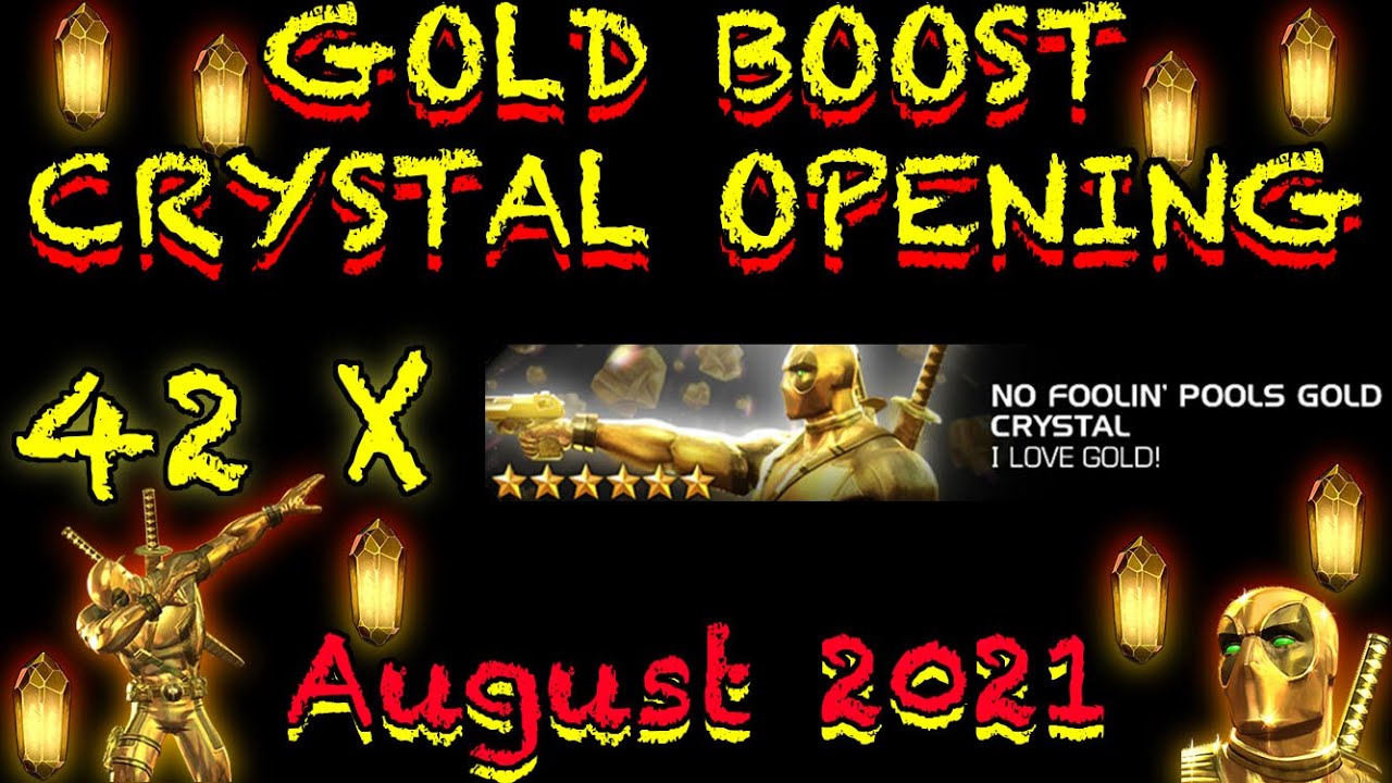 MCOC - August 2021 Gold Boost - Opening Goldpool Crystals - YouTube